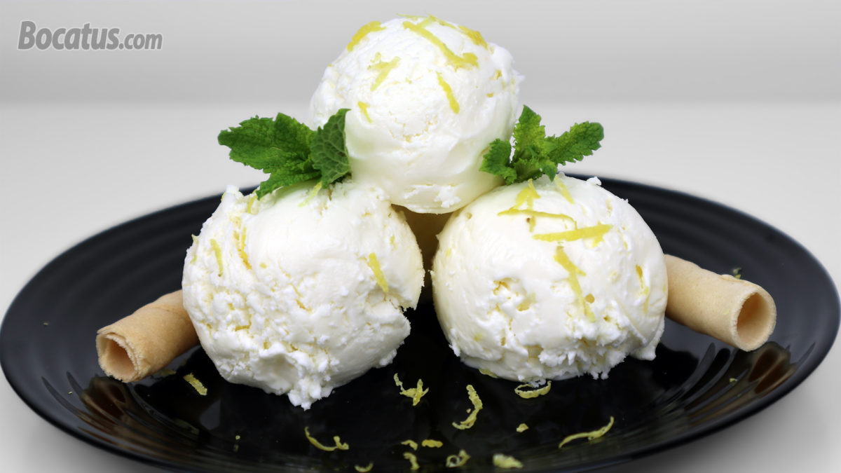 Helado cremoso de limón, con 3 ingredientes y sin heladera – Bocatus