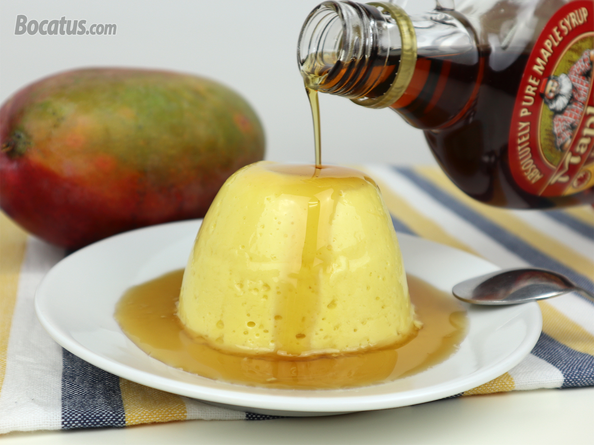 Flan de Mango ¡sin horno, sin huevo y sin azúcar añadido! – Bocatus